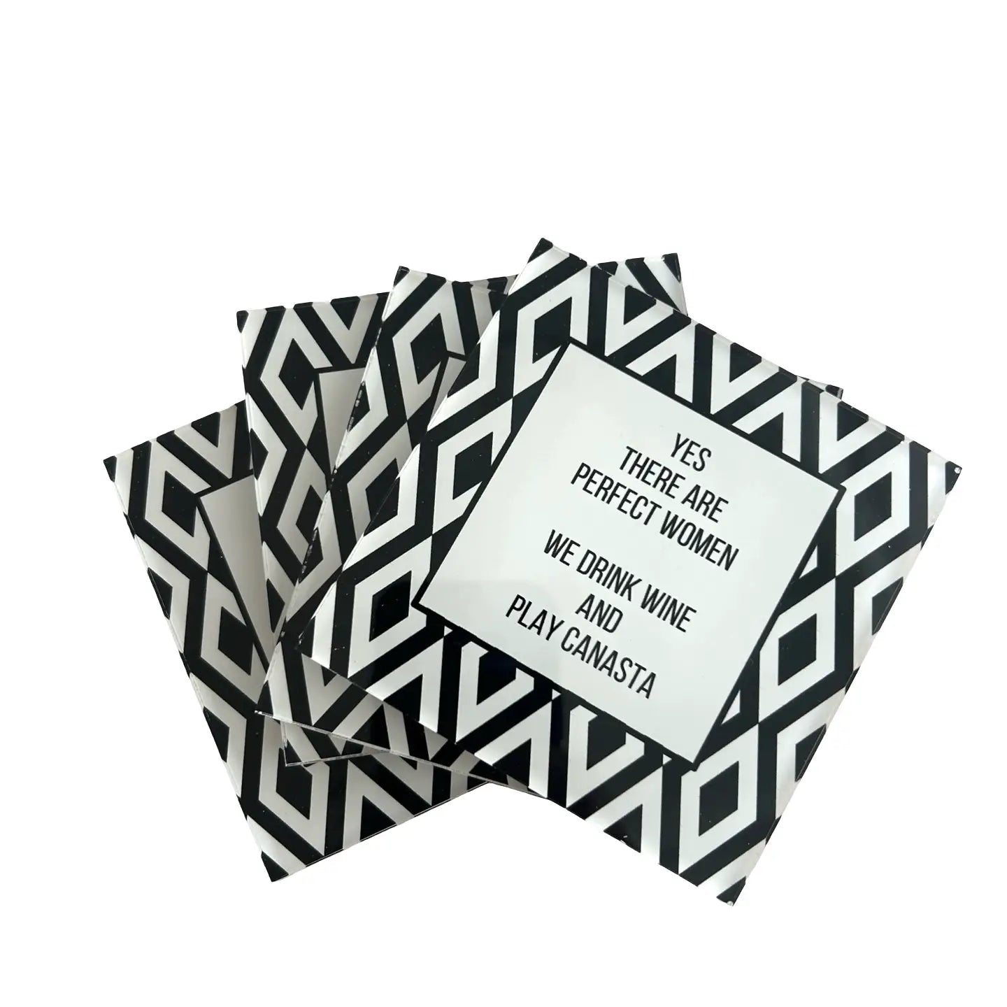 Modern Acrylic Coasters - Canasta Perfect Women – Style Shack